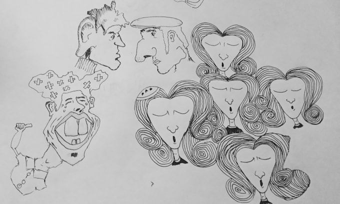 Draw random figure like caricature, unique drawing by Be_moonandsun ...