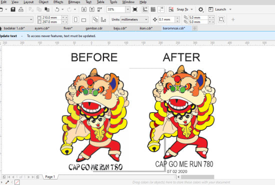 Redrawing logo or image into vector graphic by Fakhritirta | Fiverr