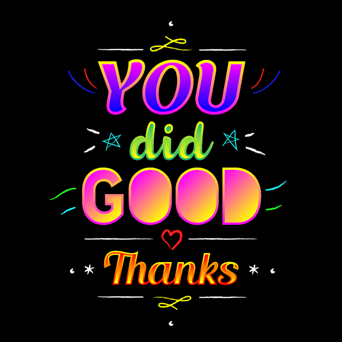 Colorful typography poster like this by Onlyvibhor | Fiverr