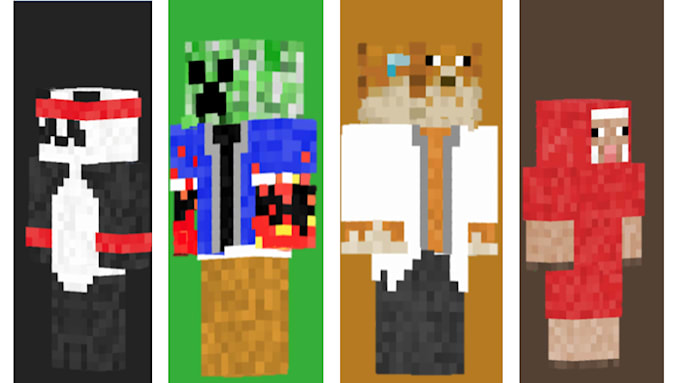 Design for you custom minecraft skin by Dinedesign7 | Fiverr