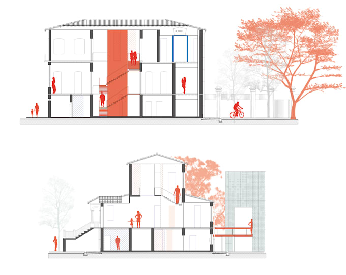 Create architectural sections on photoshop by Margaridamarina | Fiverr