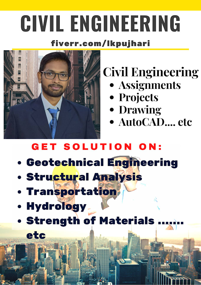 Solve questions and assignments of civil engineering by Lkpujhari | Fiverr