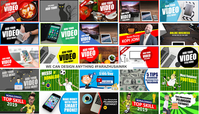 Design youtube thumbnail in 24 hours by Farazrk | Fiverr