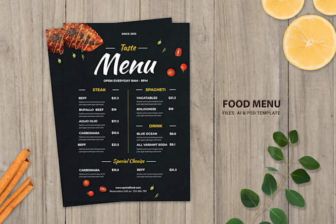 Design an eye catching restaurant menu, food menu for you in 12 hours ...