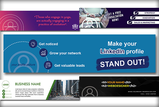 Create a banner for your linkedin profile by Kaamos_creative | Fiverr