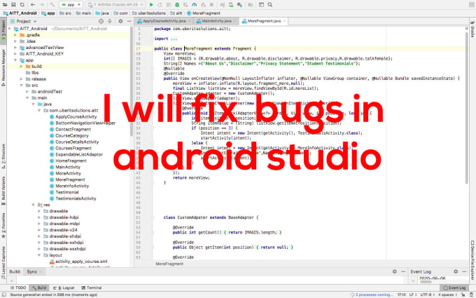 Debug android app and fix bugs in android studio by Nicolecai220 | Fiverr Debug android app and fix bugs in android studio by Nicolecai220 | Fiverr