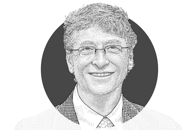 Draw a hedcut wsj portrait style from photo by Vectoraaawk | Fiverr