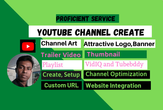 Create, setup, optimize youtube channel and work as manager by Sayedmia008 | Fiverr