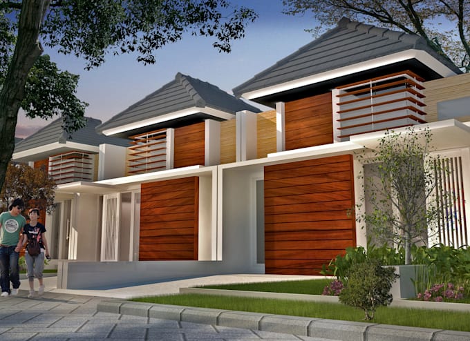 Create architectural project for small cluster house by Tomato_4rch ...