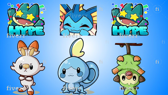 Create professional pokemon emotes for your stream by Creatorjamesart ...