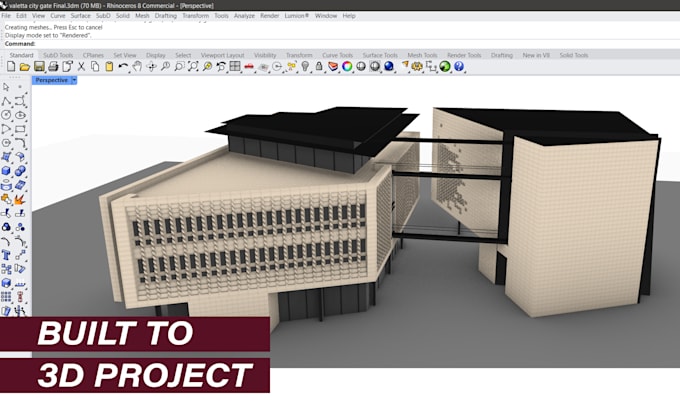 Create stunning 3d architectural models in rhino by Priyansh_a1 | Fiverr