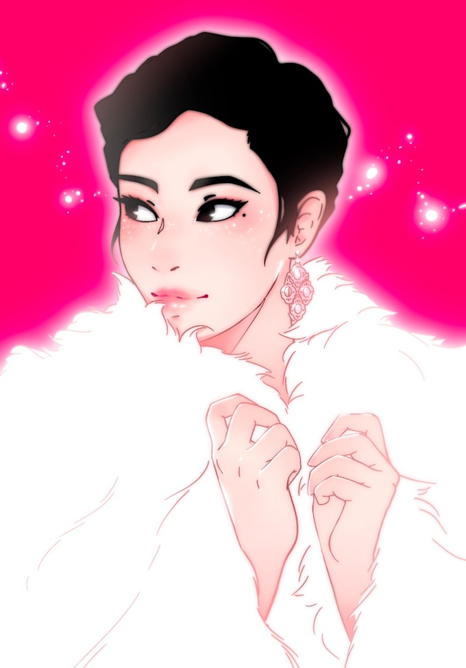 Design portrait illustrations in procreate by Spica_draws | Fiverr