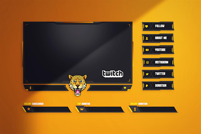 Create minimal twitch overlay designs for gamer by Eveeelin | Fiverr