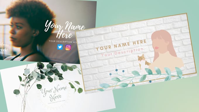 Make you simple youtube channel art by Thewaffleflower | Fiverr