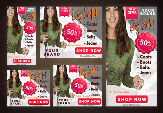 Create attention grabbing static web banner ads by Hipsteriadesign | Fiverr