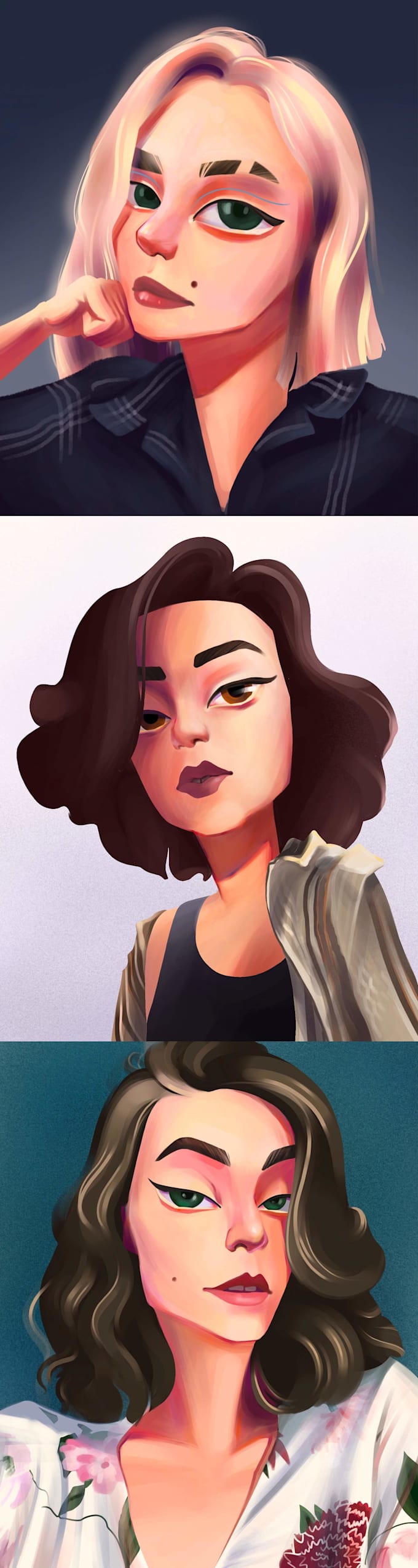 Draw a cartoon style portrait by Boryskuzenko | Fiverr