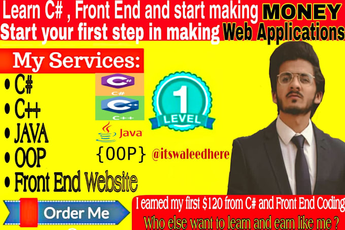 Teach and help you learn c sharp, c plus, html, css, js, etc by Itswaleedhere | Fiverr