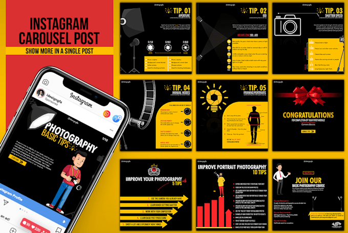 Design creative and engaging instagram carousel posts by Azeemanjum ...