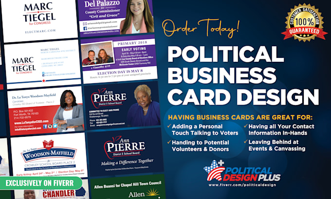 Design a completely custom political business card by Politicaldesign ...