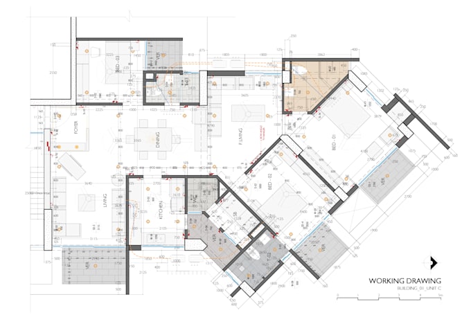 Create working drawing of residential projects by Atiyanusrat | Fiverr