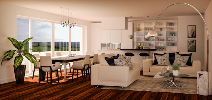 Design and render interior and exterior spaces by Arch_giulia | Fiverr