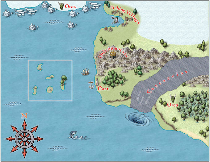Design a stunning map for your fantasy ttrpg campaign by Creide | Fiverr
