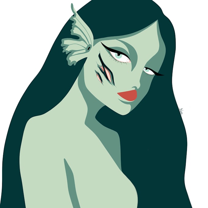 Draw lineless portraits with 5 or 10 colors by Alphahydrae | Fiverr