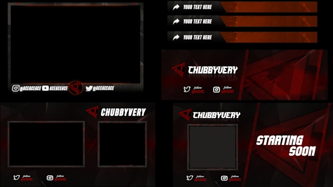 Design a stream overlay and logo for your stream by Aceaceaceee | Fiverr