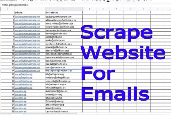 Scrap active emails from various sites by Anjalichavan910 | Fiverr