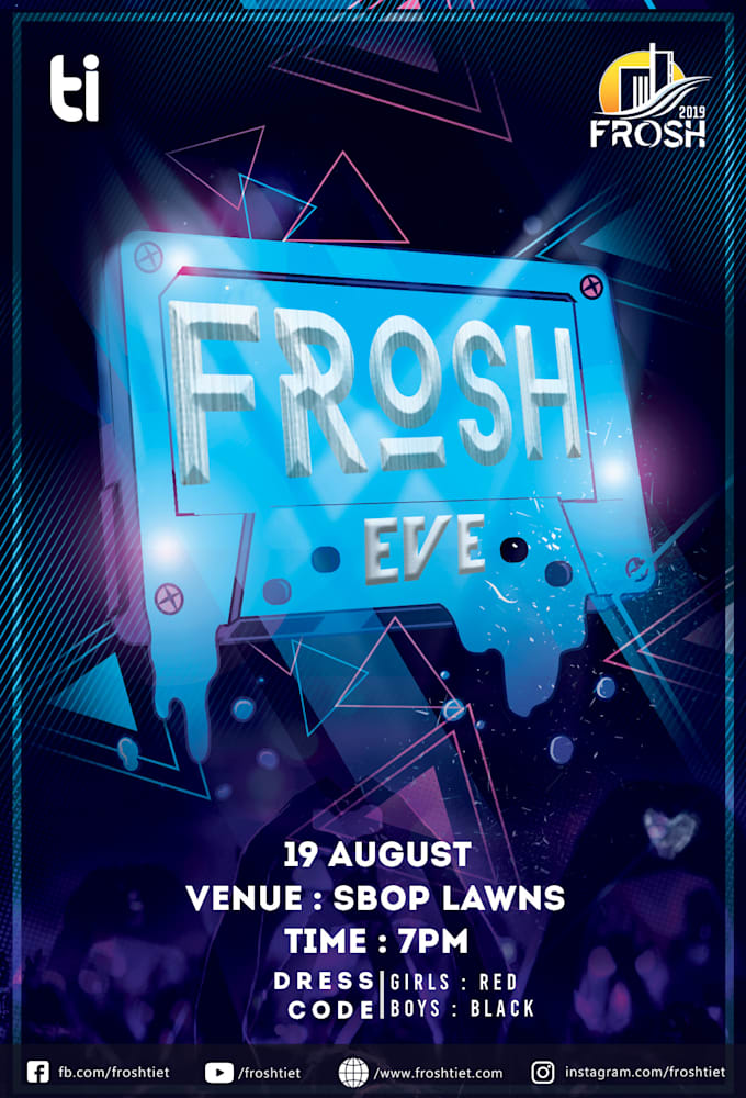 Design a party poster for freshers by Whiztiric | Fiverr