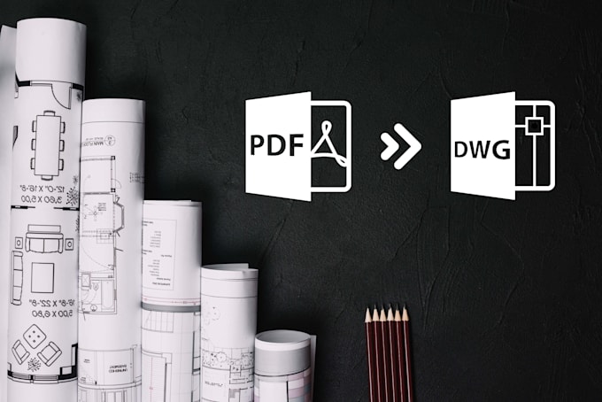 Convert your pdf or jpeg drawing to autocad drawing dwg file by ...