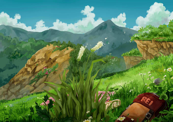 Paint digital landscapes, animation background, environment by ...