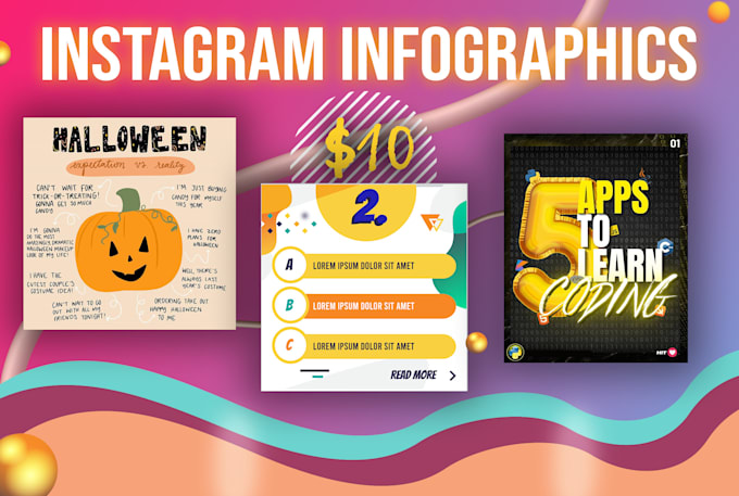 Design professional creative instagram infographics post by ...