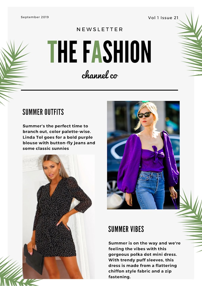 Do animated and stunning newsletter design by Gerswinrg | Fiverr