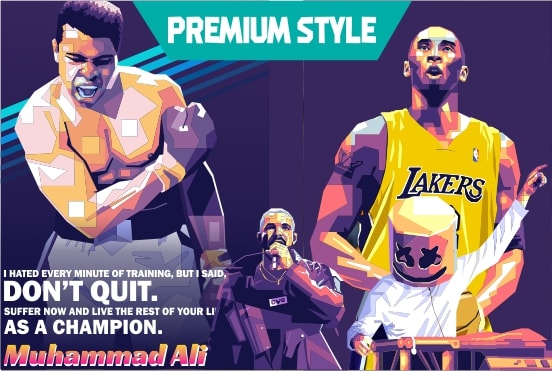 Make an awesome pop art portrait in 24 hours by Ernandofp | Fiverr