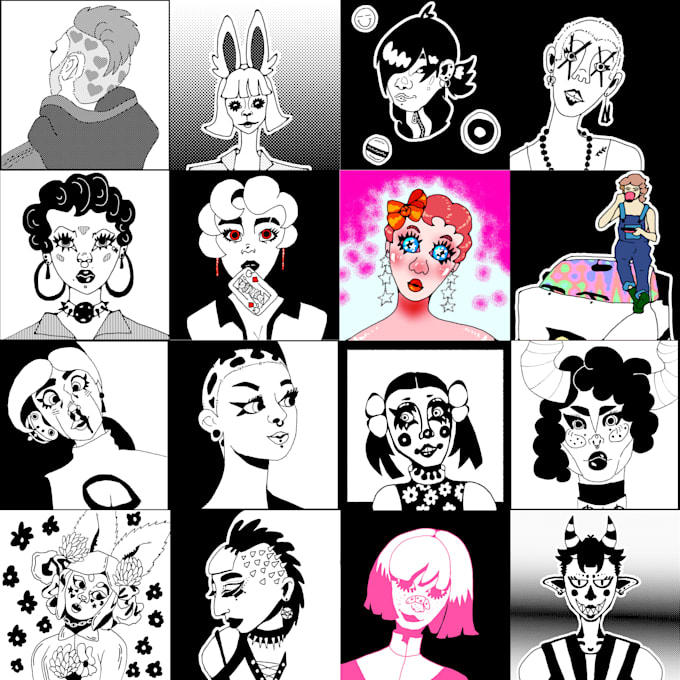 Draw portrait icons for social media by Koboldtime | Fiverr