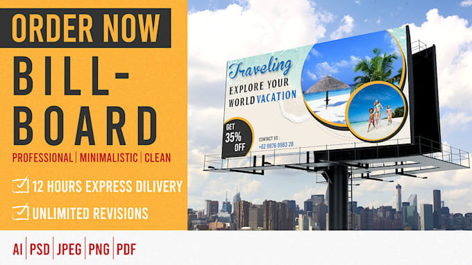 Design print ready billboard,sign board for you by Deknakula | Fiverr