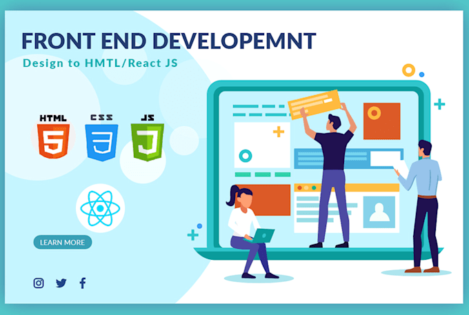 Do front end ui ux in bootstrap, react, html,css development by Stackintel | Fiverr