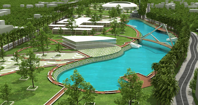 Design your urban park with realistic 3d render by Ahasanhabib213 | Fiverr