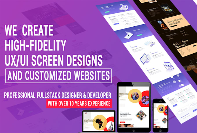 Design and develop high fidelity ui ux custom website by Michael ...