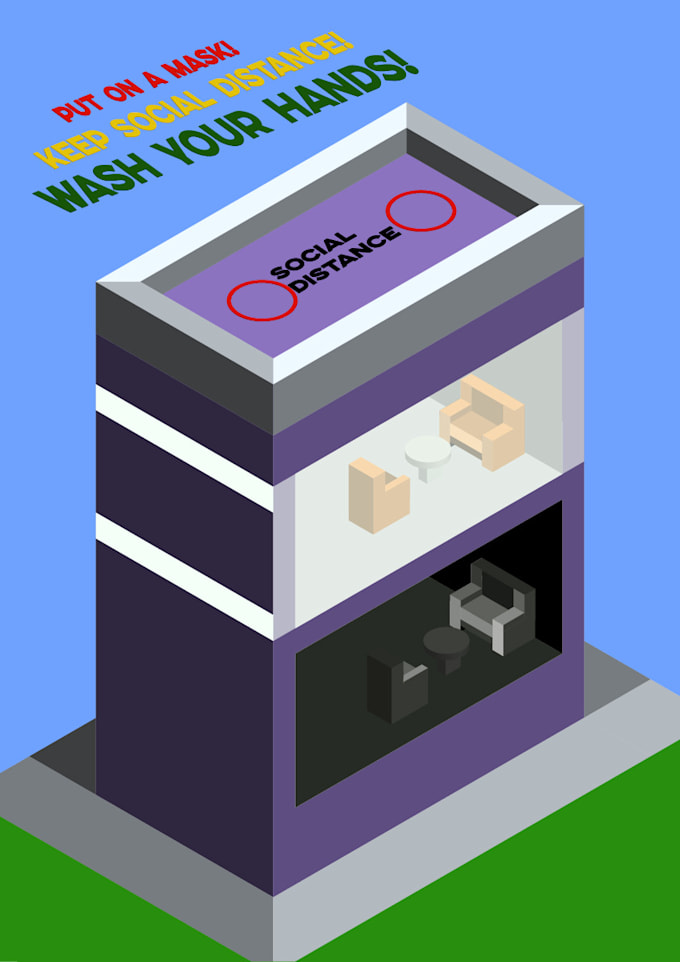 Make isometric posters, space for you by Edagunduz | Fiverr