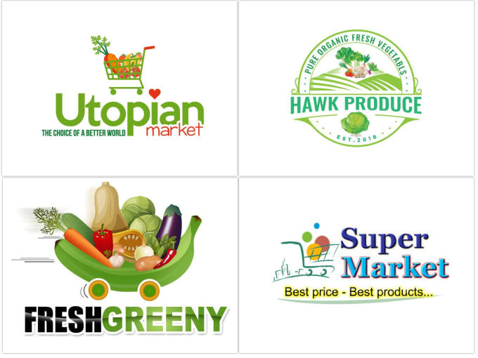 Design grocery shop,food mart,super market,fruit shop logo by ...