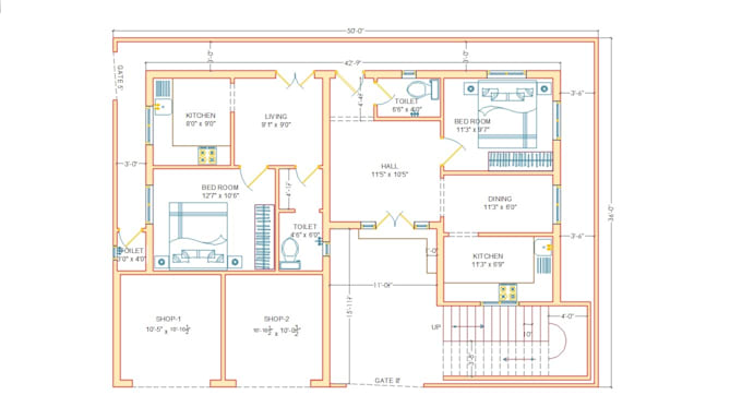 Create architectural and civil working drawing in autocad by ...