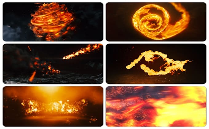 Create 6 epic and cinematic fire logo intro outro animations by ...
