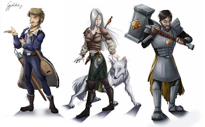 Make a simple portrait of roleplay characters by Gyshka | Fiverr