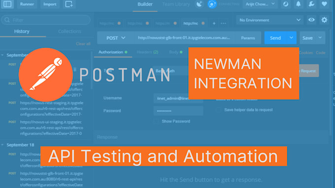 Help to design postman api test with newman integration by ...