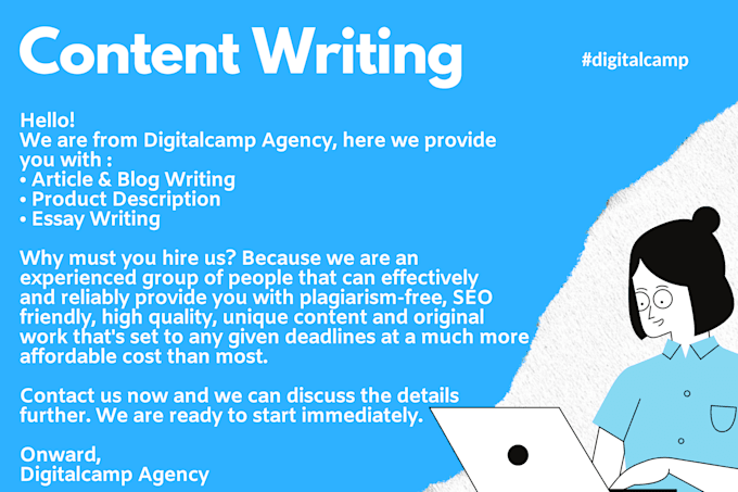 Write high quality content for you by Digitalcamp18 | Fiverr