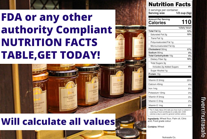 Create fda compliant nutrition facts label for your product by ...