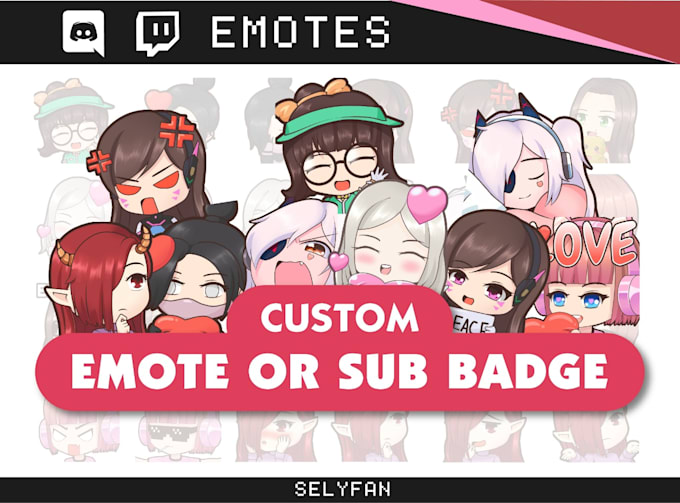Create cute emote drawing for your twitch mixer or discord by Arizona7 ...
