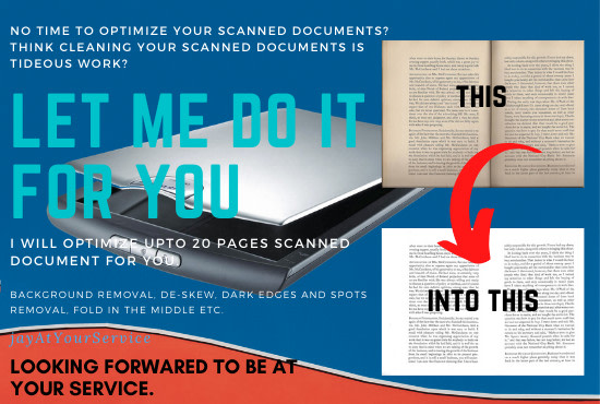 Clean up your scanned document pdf files by Jsatyourservice | Fiverr